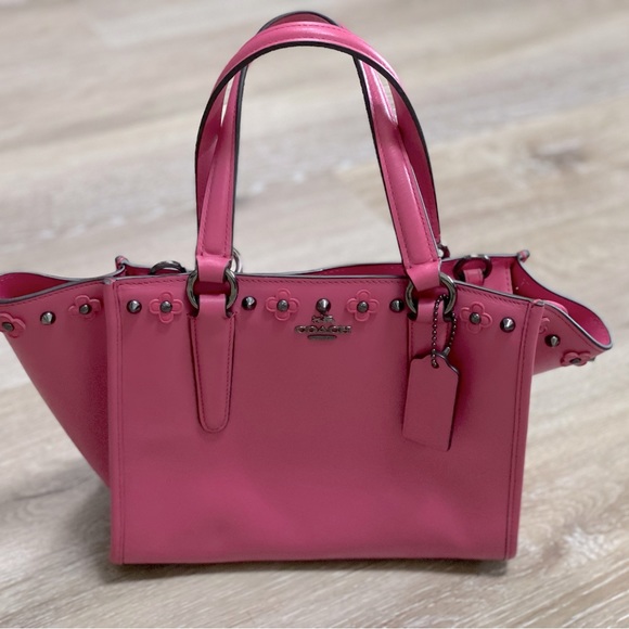 Coach | Bags | Coach Pink Flower Handbag | Poshmark